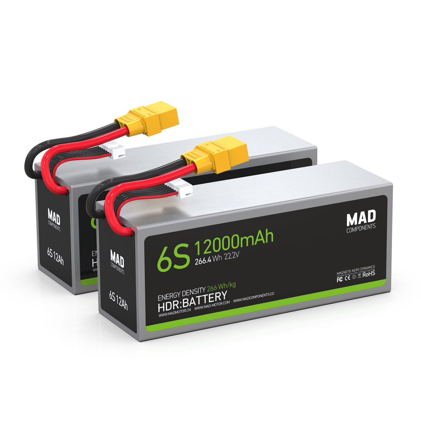 6S 12Ah Drone Battery – MAD Components